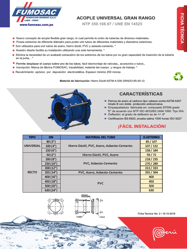 Acople Flexible Gran Rango | PDF | Acero | Hierro