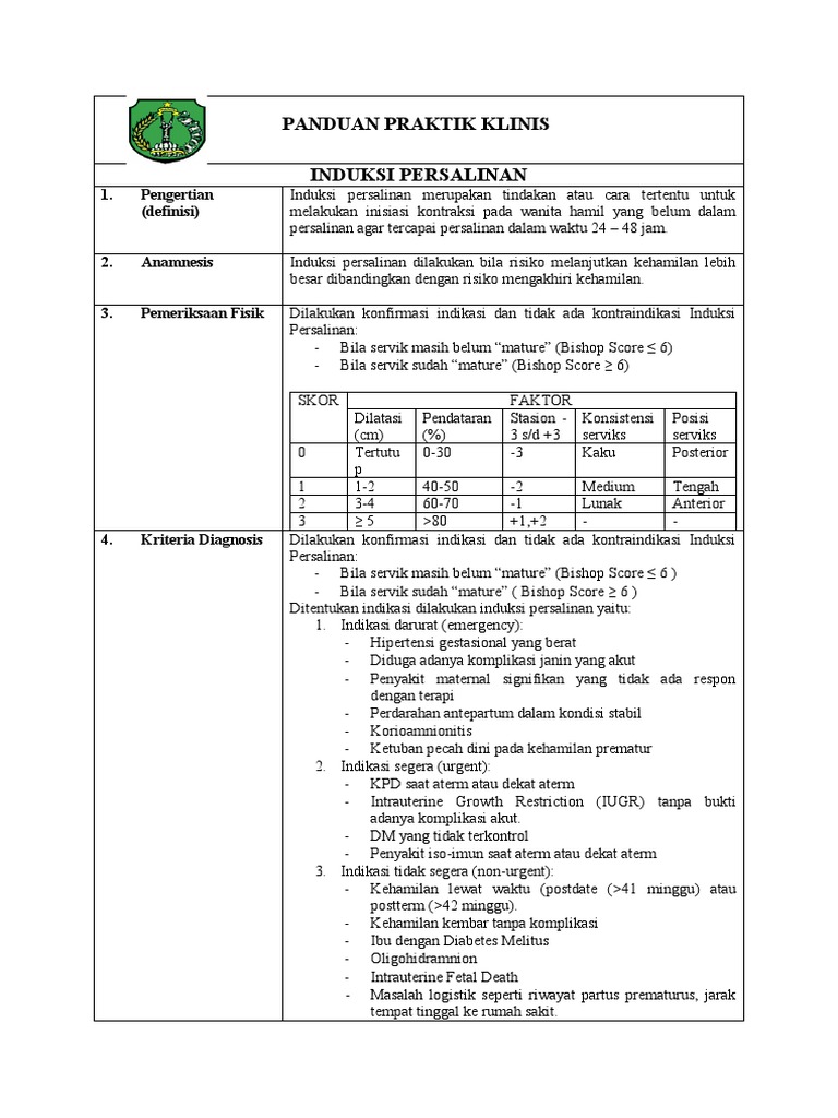 PPK - Induksi Persalinan | PDF