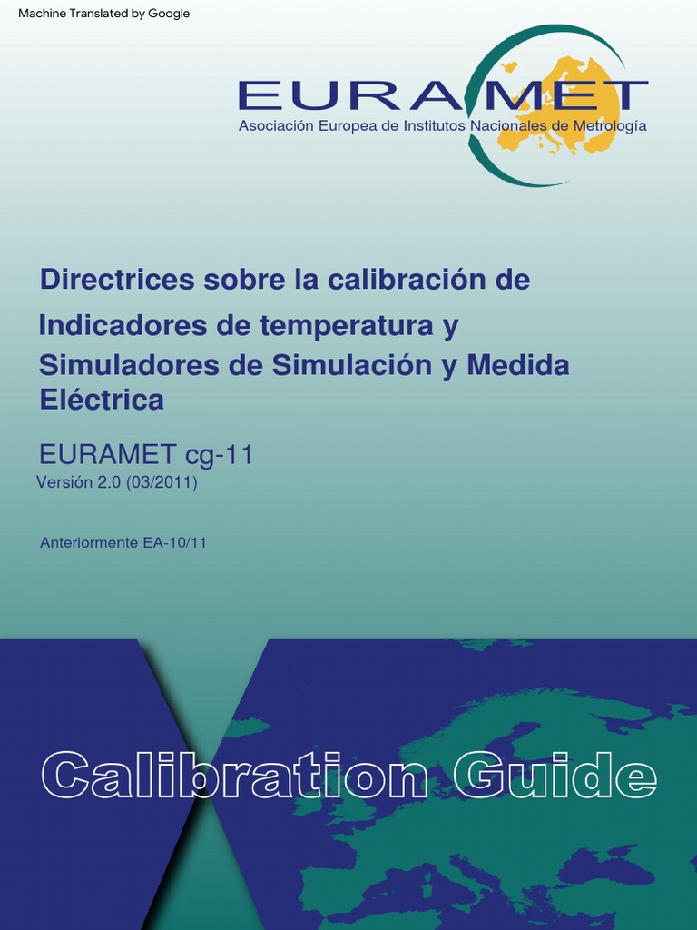 EURAMET - cg-11 - V - 2 0 - Temperature - Indicators - ESP | PDF | Par termoeléctrico | Calibración