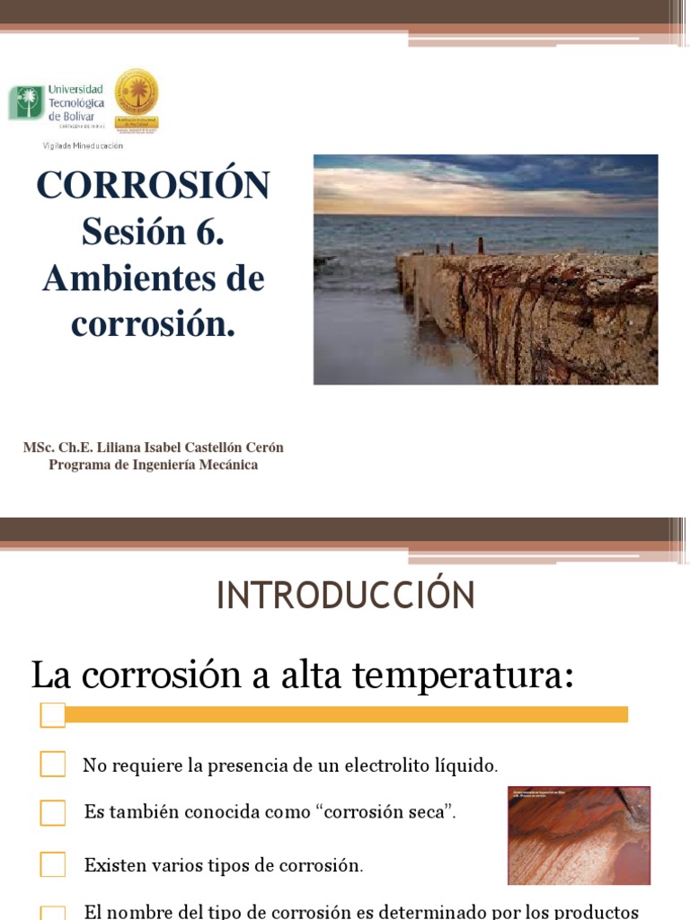 Sesión 6 Ambientes de Corrosión (Parte 2) | PDF | Corrosión | Rieles