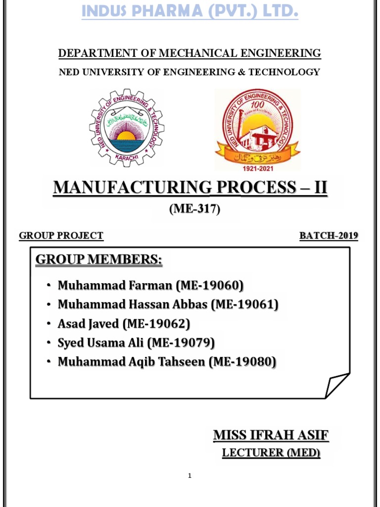 Manufacturing Process-II Report | PDF