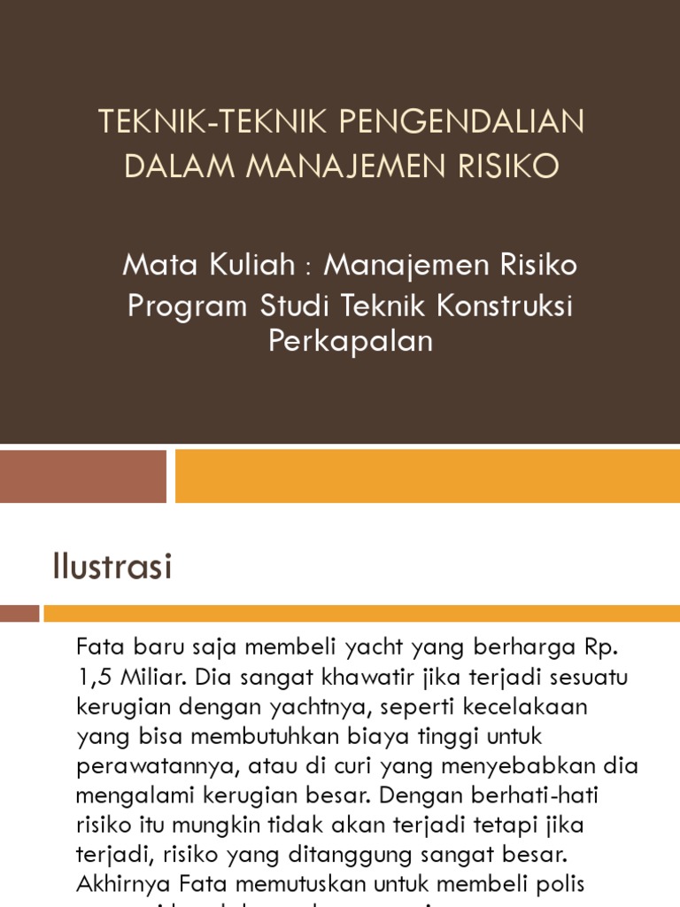 Teknik Pengendalian Risiko Konstruksi | PDF