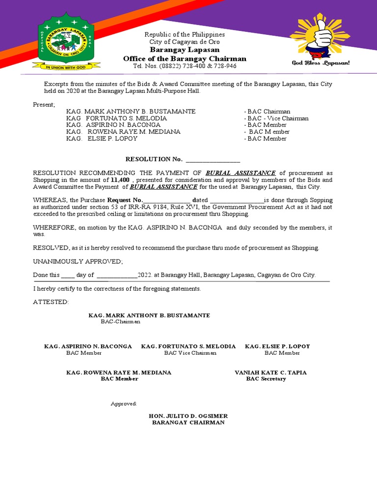 Bac Resolution | PDF | Government