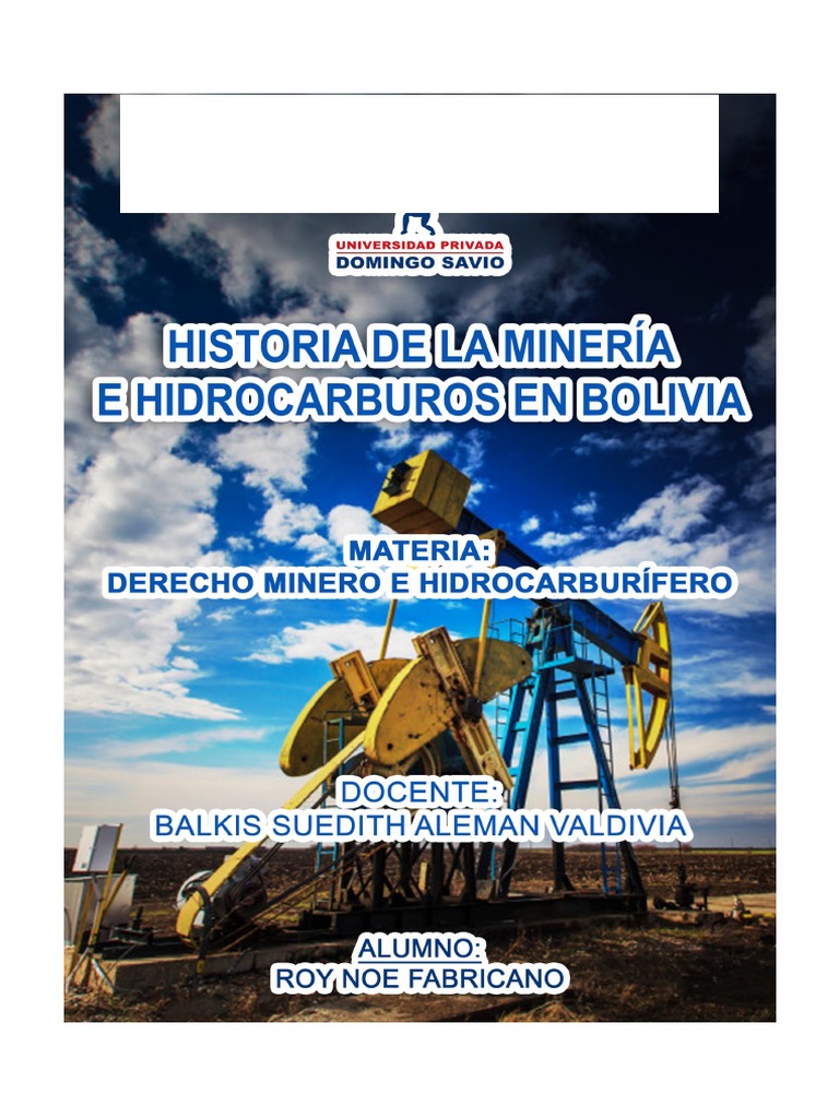 Historia de La Minería e Hidrocarburos en BOLIVIA | PDF | Bolivia | Minería