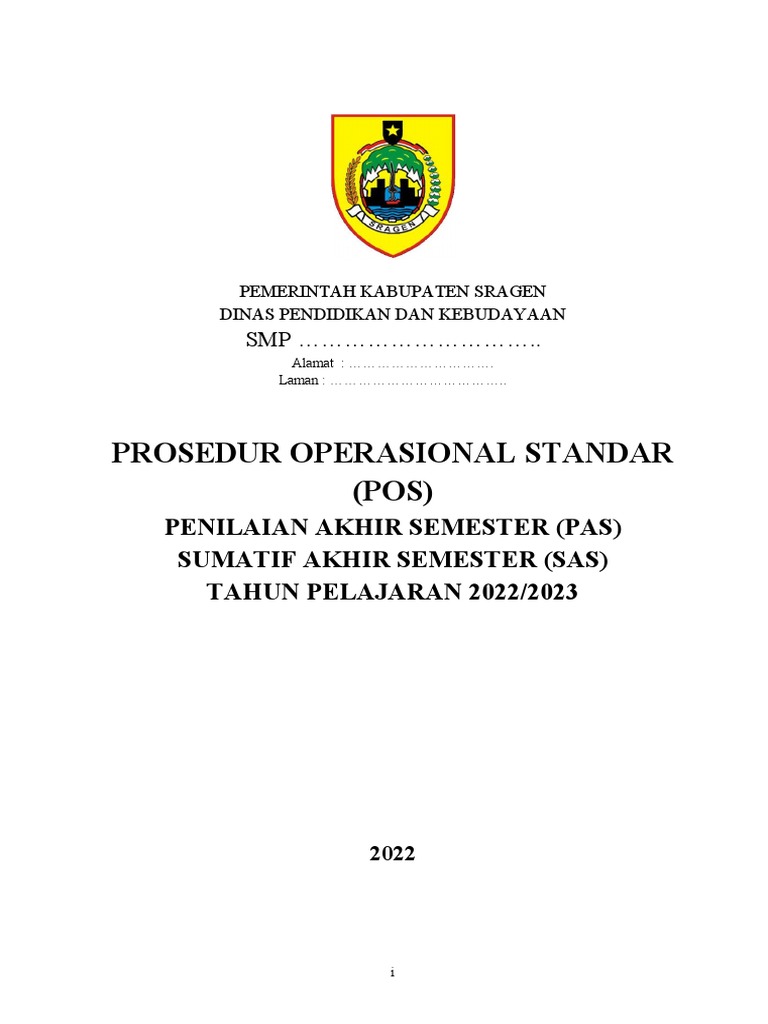 Pos Pas-Sas 2022-2023 | PDF