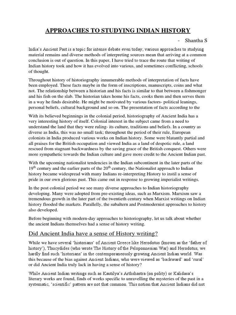 Approaches To Indian Historiography | PDF | Marxism | Karl Marx