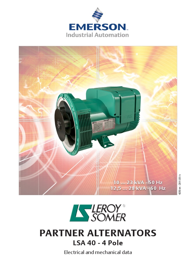 Leroy Somer LSA 40-4 | PDF | Electric Generator | Metrology