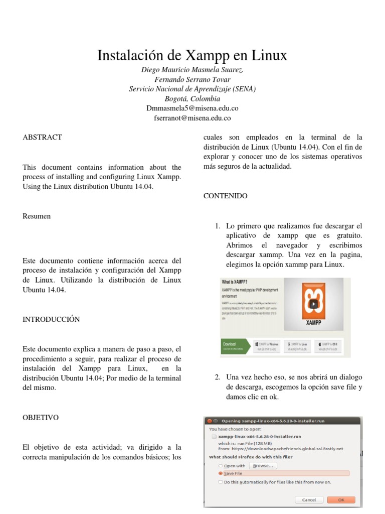 Instalacion Server Linux-Xampp | PDF | Archivo de computadora | Desarrollo de software
