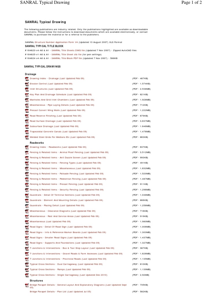 Sanral | PDF | Precast Concrete | Road
