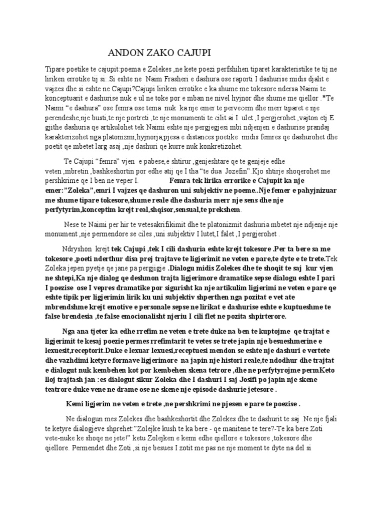 Andon Zako Cajupi | PDF