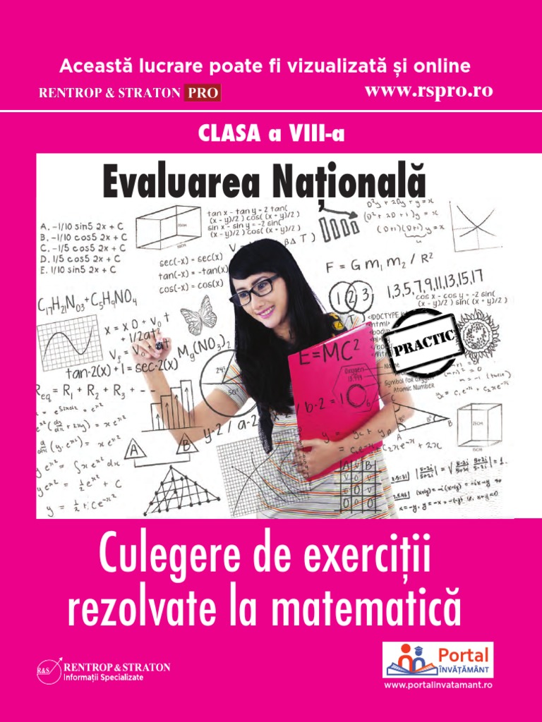 Culegere Exercitii Rezolvate Matematica Clasa A VIII A Model | PDF