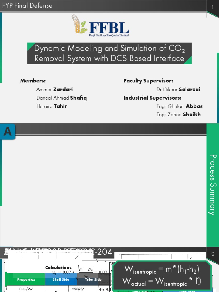 Design and Simulation of A Co2 Absorption Process and Integration of A ...
