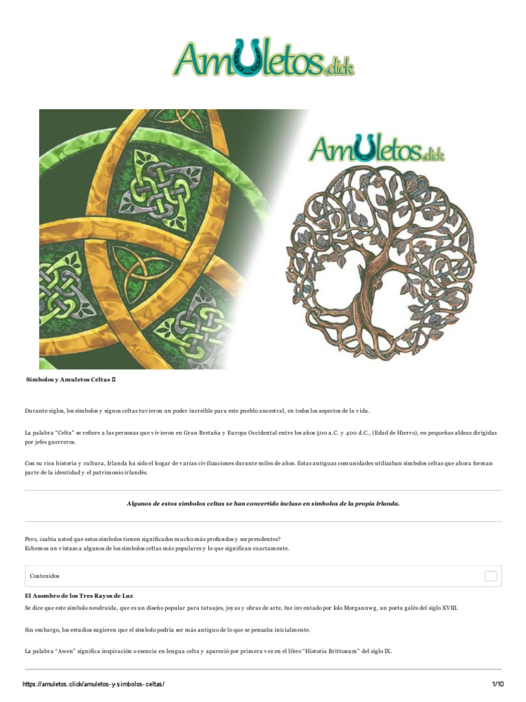 Símbolos y Amuletos Celtas y Su Significado y Propiedades | Descargar gratis PDF | Celtas ...