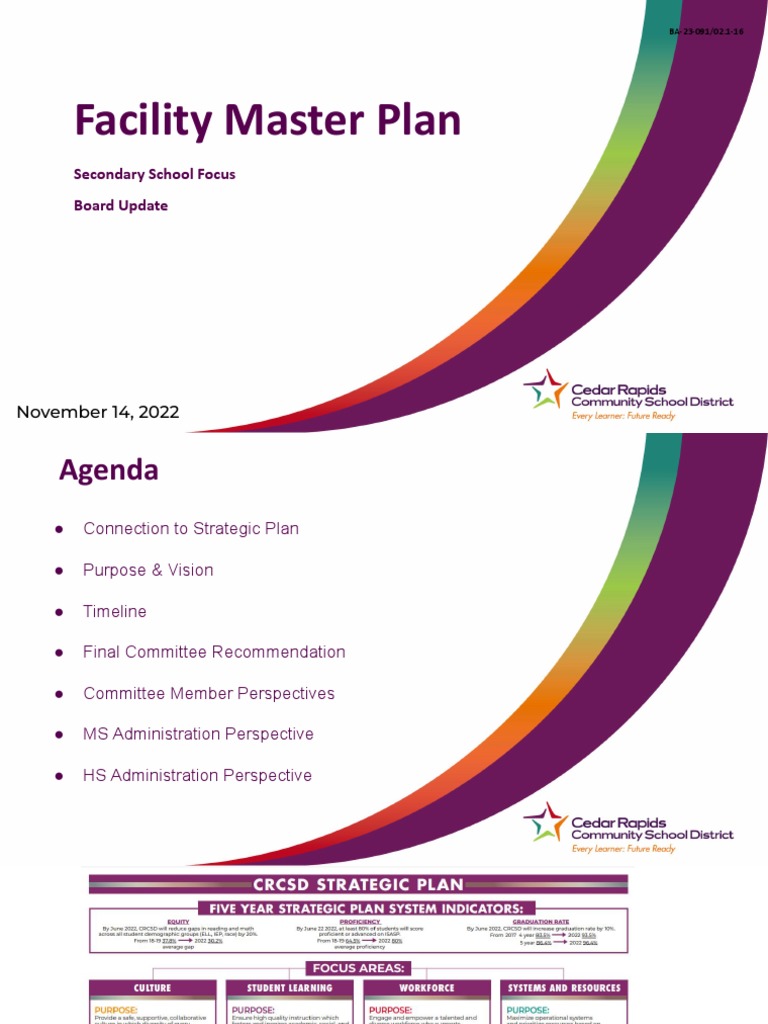 Cedar Rapids Facilities Master Plan Presentation Nov 14 2022 Pdf