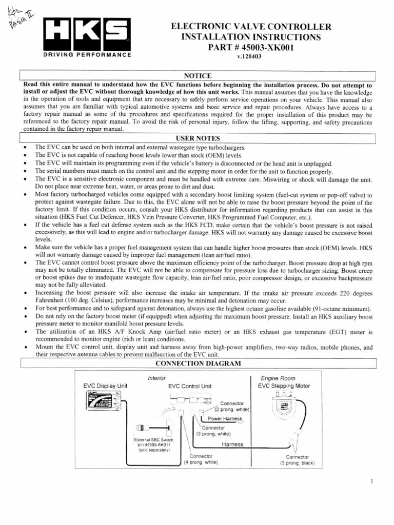 Hks Evc Valve Control Install | PDF | Nature
