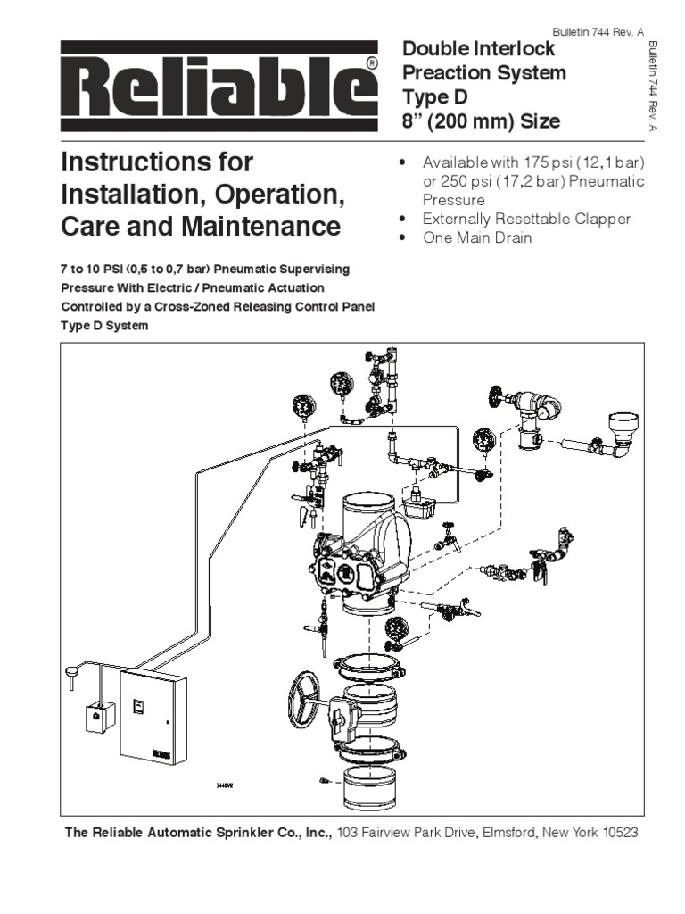 Double Interlock Pre Action Sprinkler System Reliable Double Interlock
