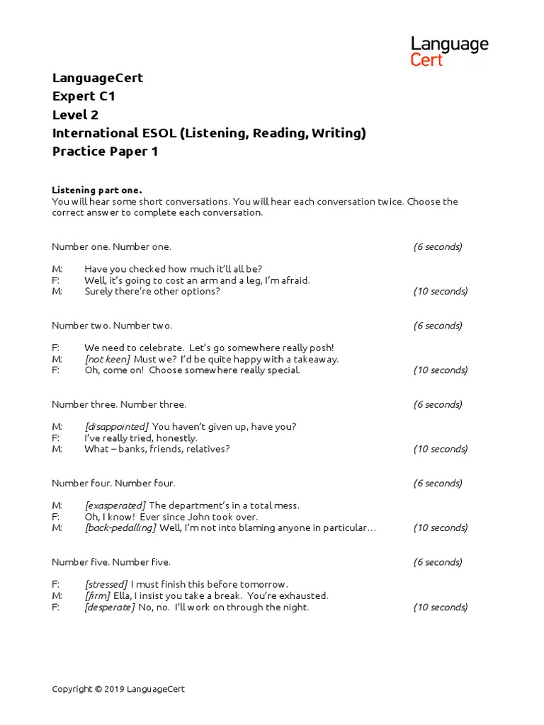 LanguageCert PP1 C1 IESOL Ls | PDF | Franchising | Leasehold Estate