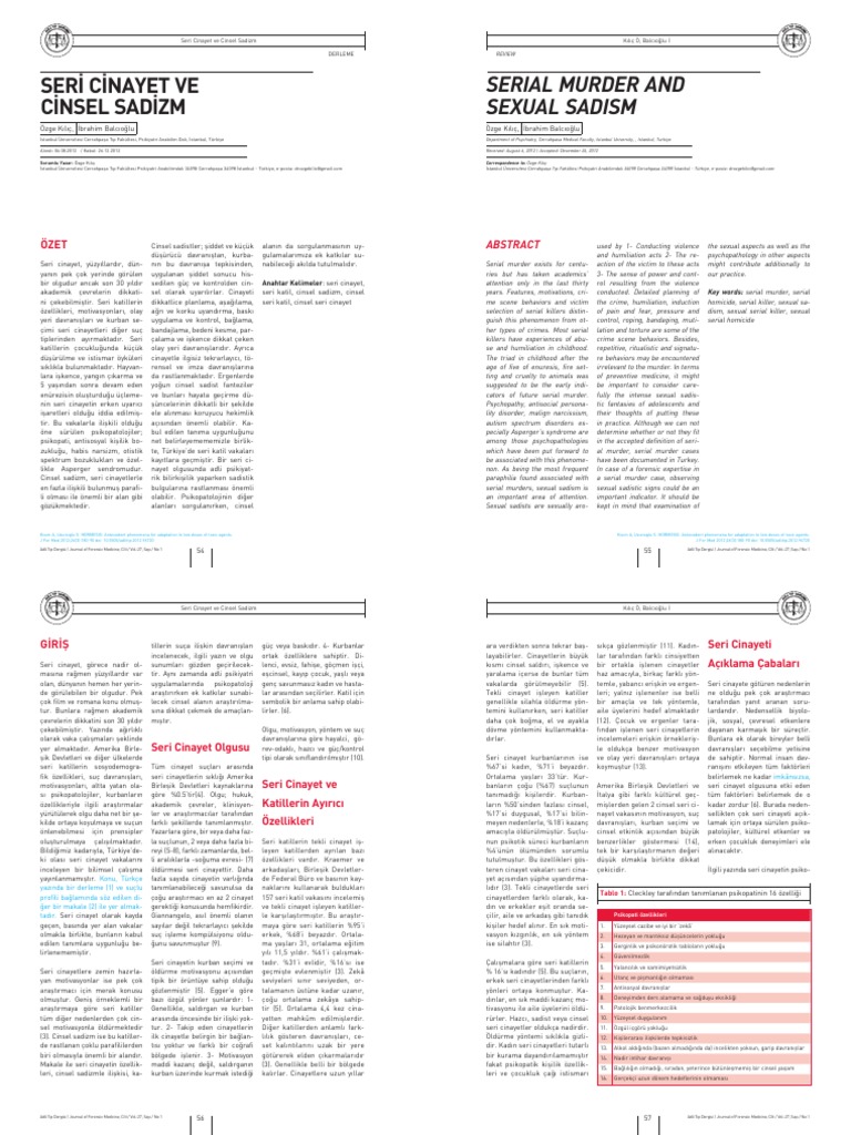 Serial Murder and Sexual Sadism | PDF