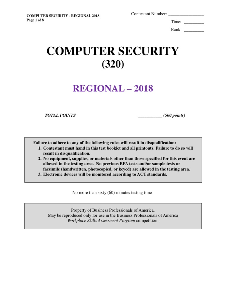 320 - Computer Security - R - 2018 | PDF | Computer Virus | Computer Security