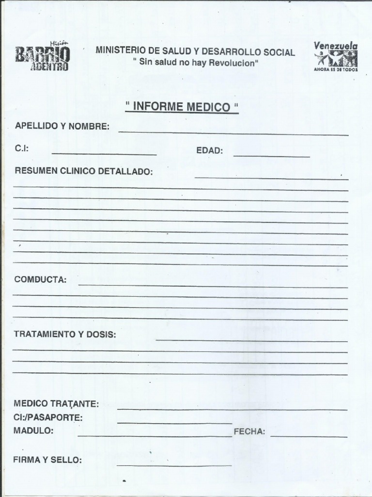 Informe Medico Barrio Adentro | PDF