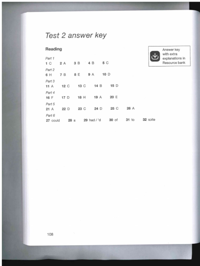 Test 2 Answer Key | PDF