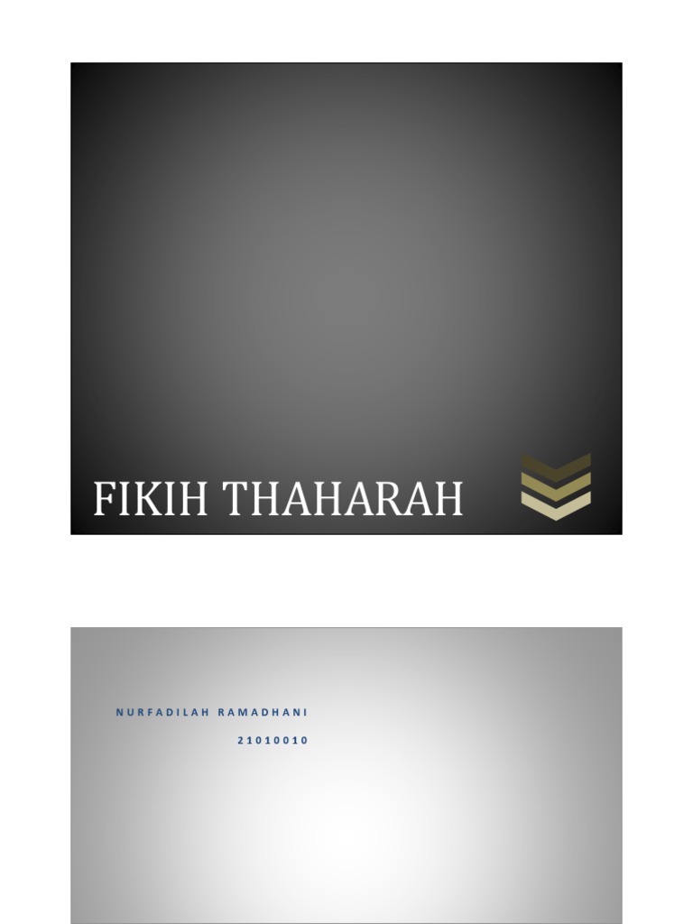 Fikih Thaharah (Mandi Junub, Istinja, Wudhu, Dan Tayamum) | PDF