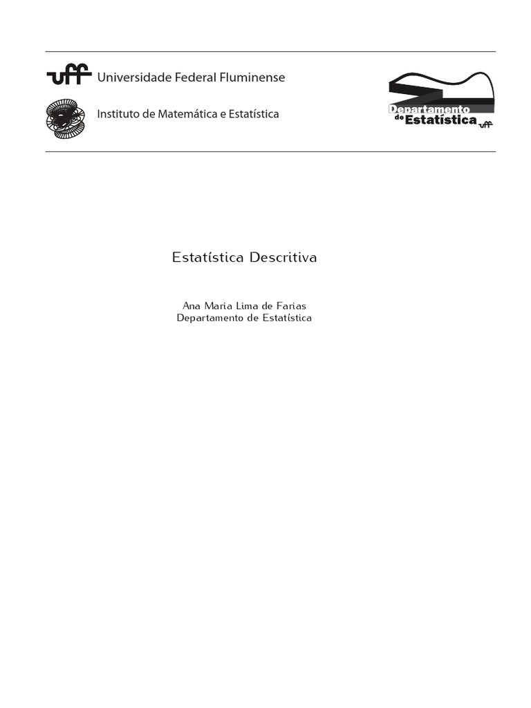 Estatística Descritiva - Apostila UFF | PDF | Amostragem (Estatística ...