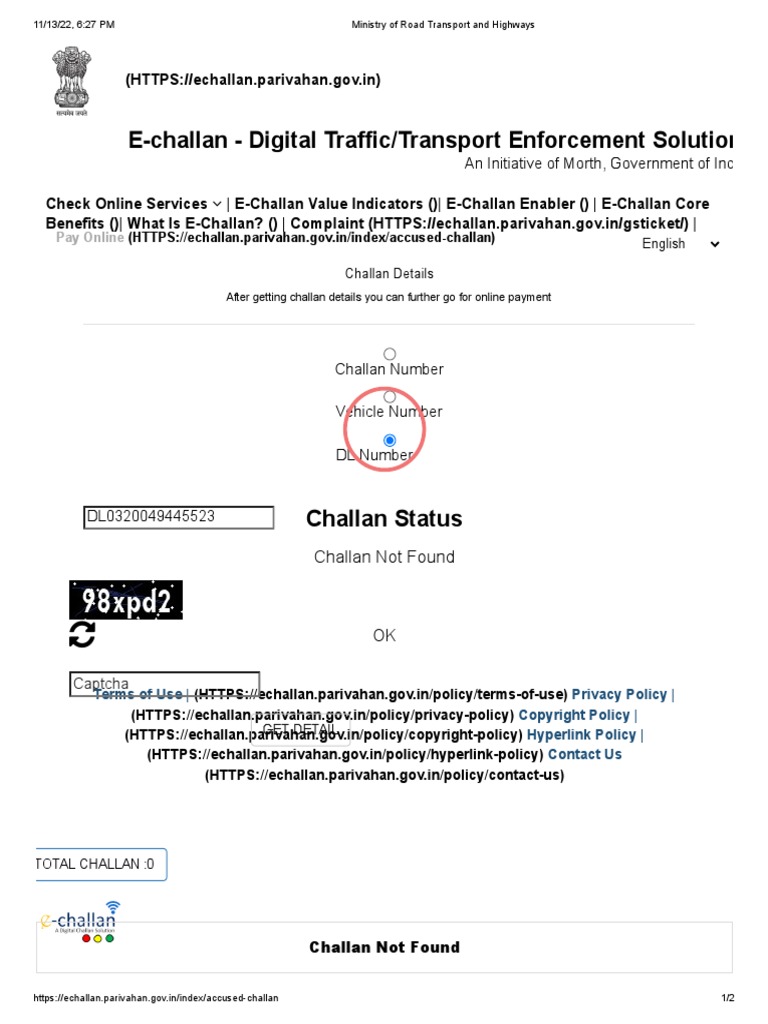 Challan Status | PDF