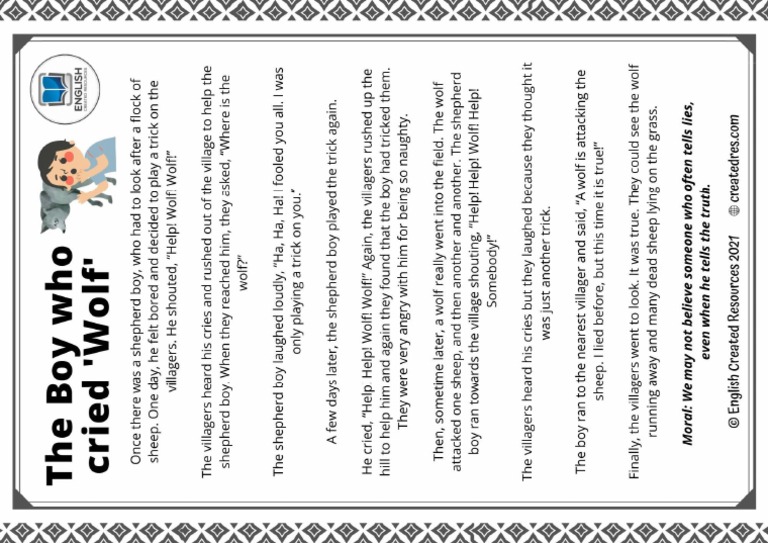 The Boy Who Cried Wolf | PDF