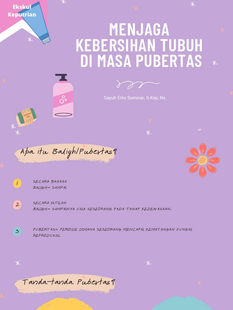 Menjaga Kebersihan Tubuh Kala Pubertas | PDF