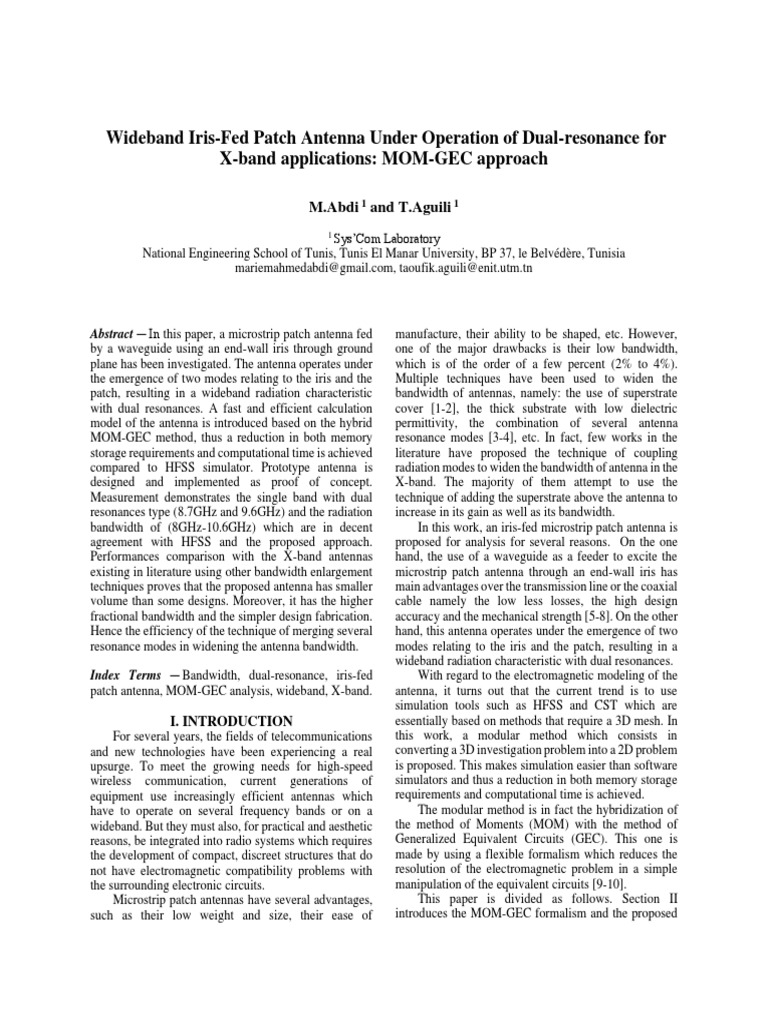 ACES Journal Paper Guidelines | PDF | Antenna (Radio) | Microwave