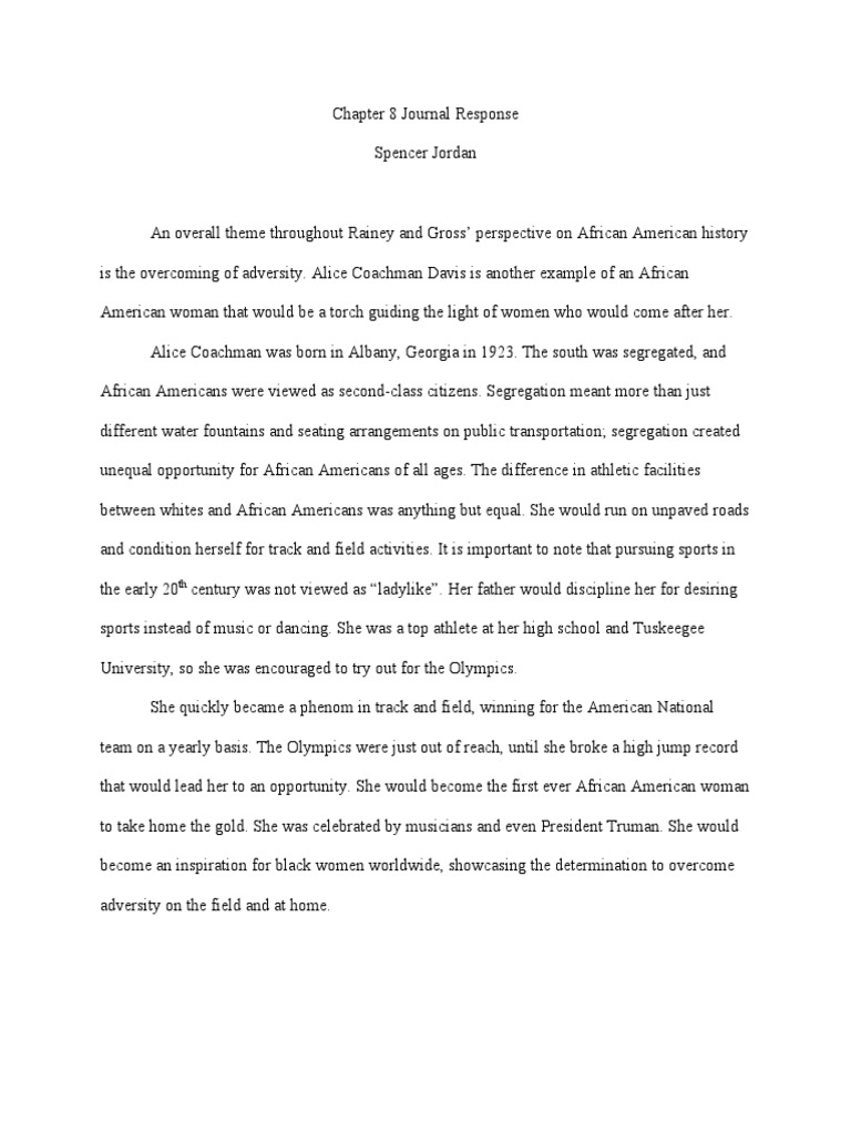 Chapter 8 Journal Response | PDF