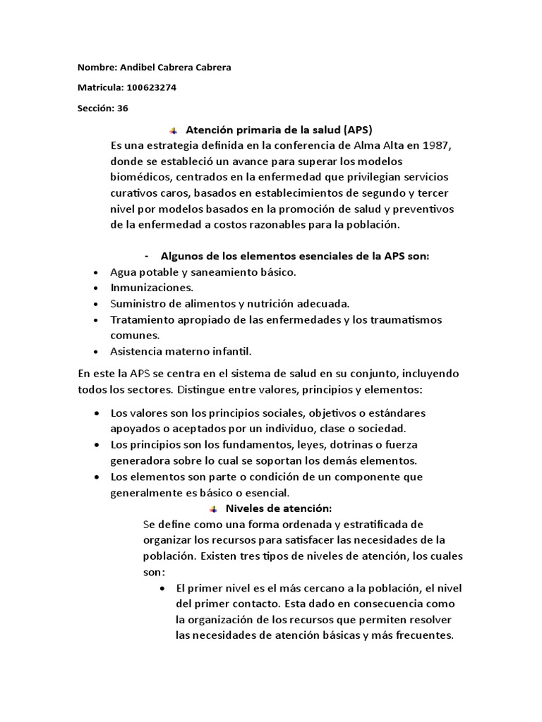 Atención Primaria de La Salud (APS) | PDF | Hospital | Asistencia ...