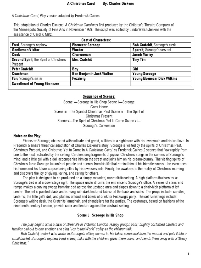 7.3.2 - FULL SCRIPT - A Christmas Carol | PDF | Ebenezer Scrooge | A ...