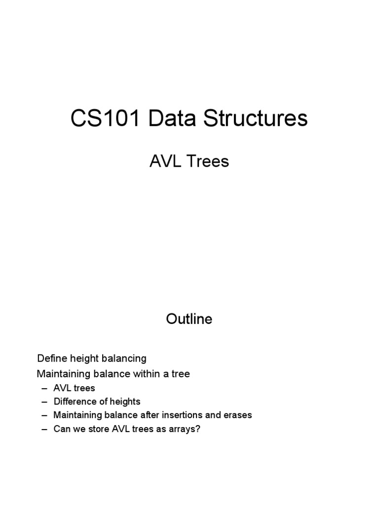 Lecture 14-AVL Trees Lecture | PDF | Applied Mathematics | Computer Data