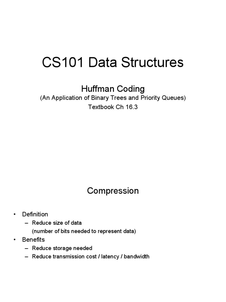 Lecture 13.1-Huffman Coding Lecture | PDF Lecture 13.1-Huffman Coding Lecture | PDF