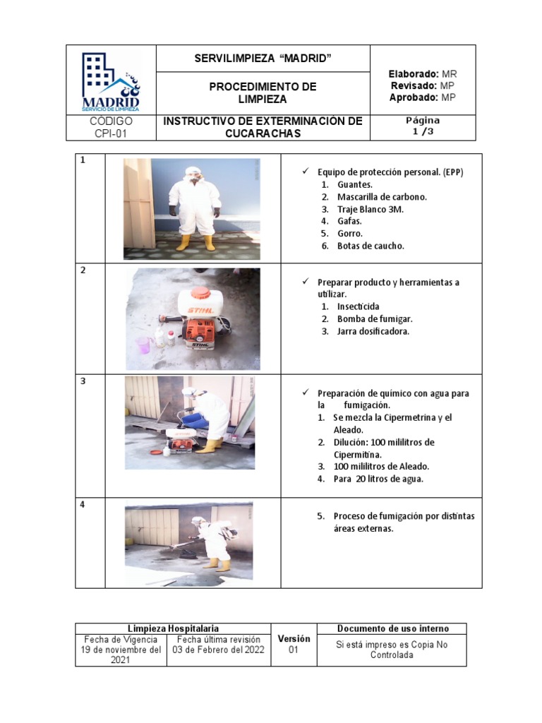 Exterminacion de Cucarachas | PDF