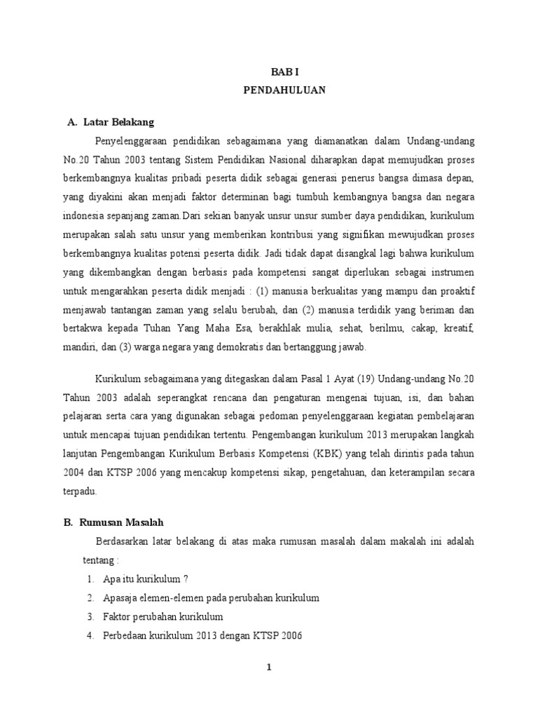 Dasar Dasar Kurikulum | PDF