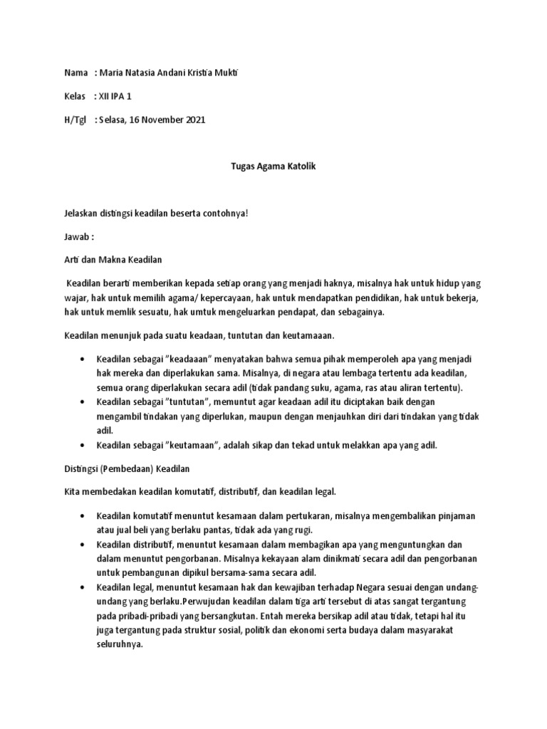 Distingsi Keadilan: Komutatif & Distributif | PDF