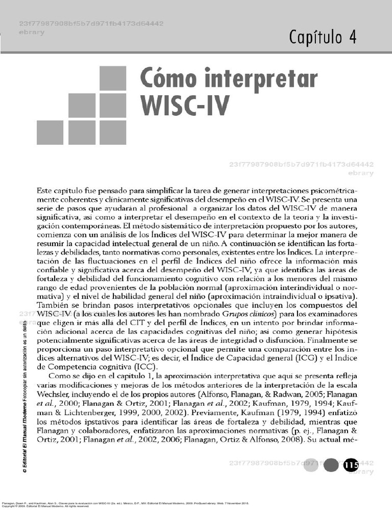 Wisc IV Interpretación | PDF