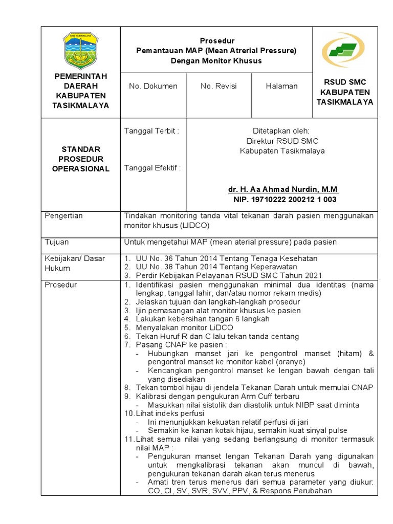 Pemantauan MAP (Mean Atrerial Pressure) Dengan Monitor Khusus | PDF