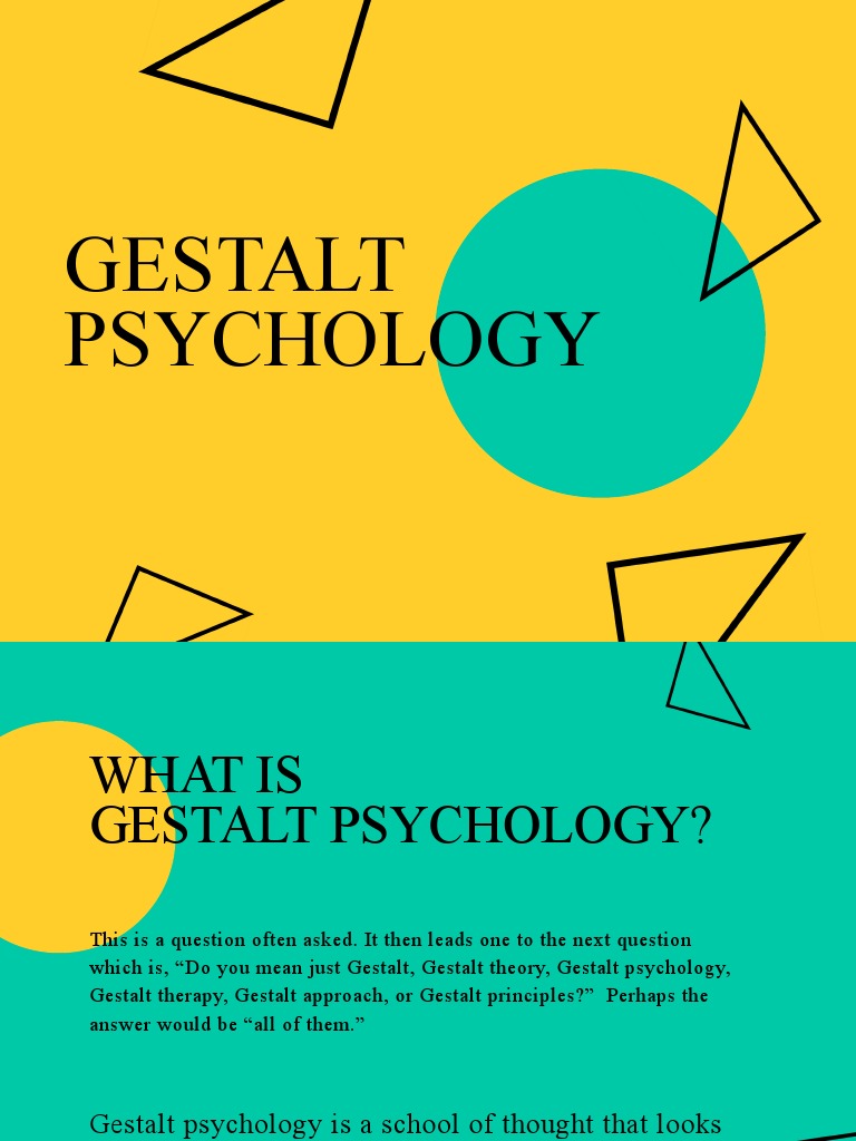 Understanding Gestalt Psychology Principles | PDF | Perception | Psychology