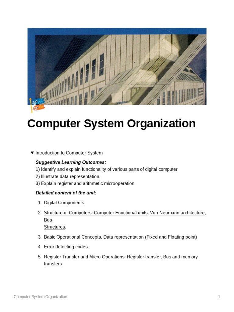 Computer System Organization | PDF | Arithmetic | Central Processing Unit