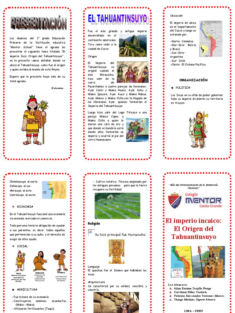 El Tahuantinsuyo | PDF | Imperio Inca | Perú