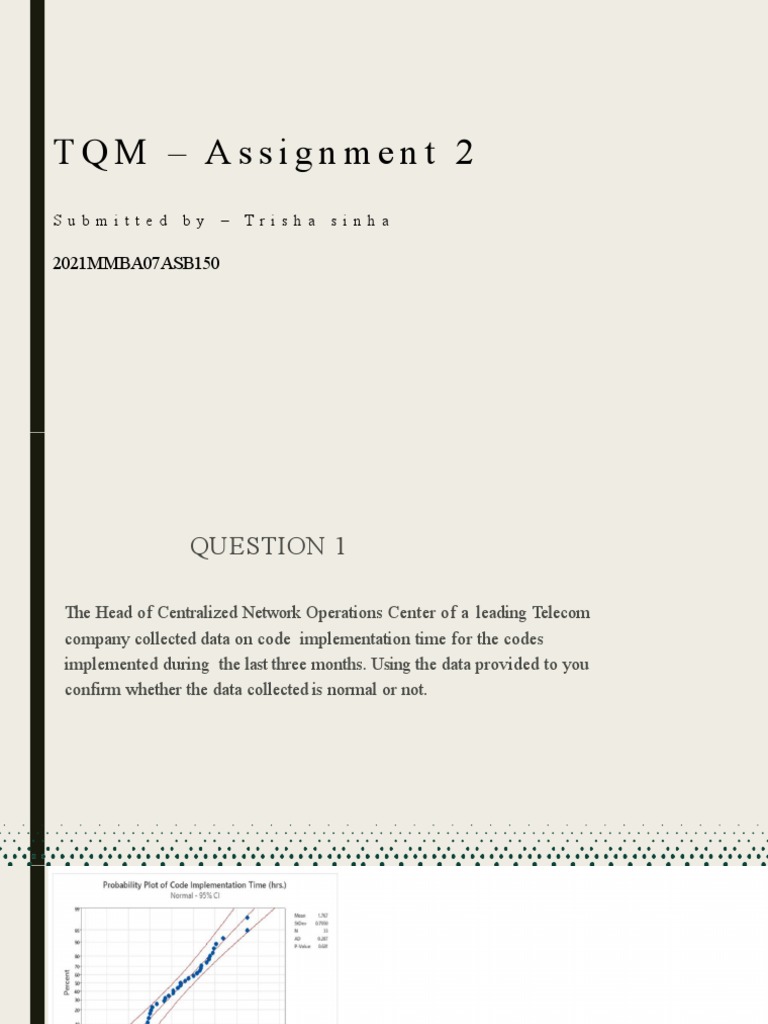 TQM Assignment 2 - TRISHA | PDF