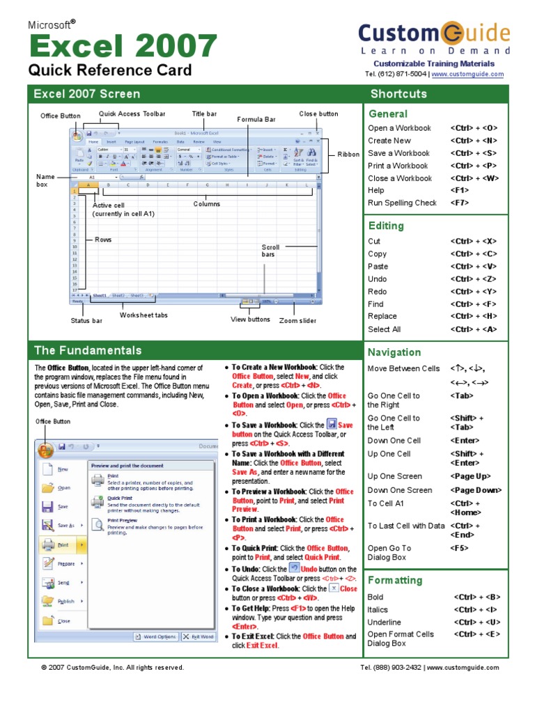 Excel 2007 | PDF | Microsoft Excel | Tab (Gui)
