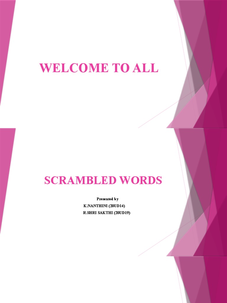 Scrambled Words | PDF