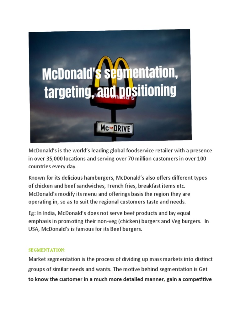 McDonald STP | PDF