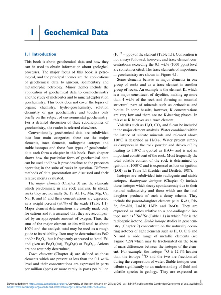 Rollinson & Pease 2021 - Geochemical Book | PDF | Magma | Geochemistry