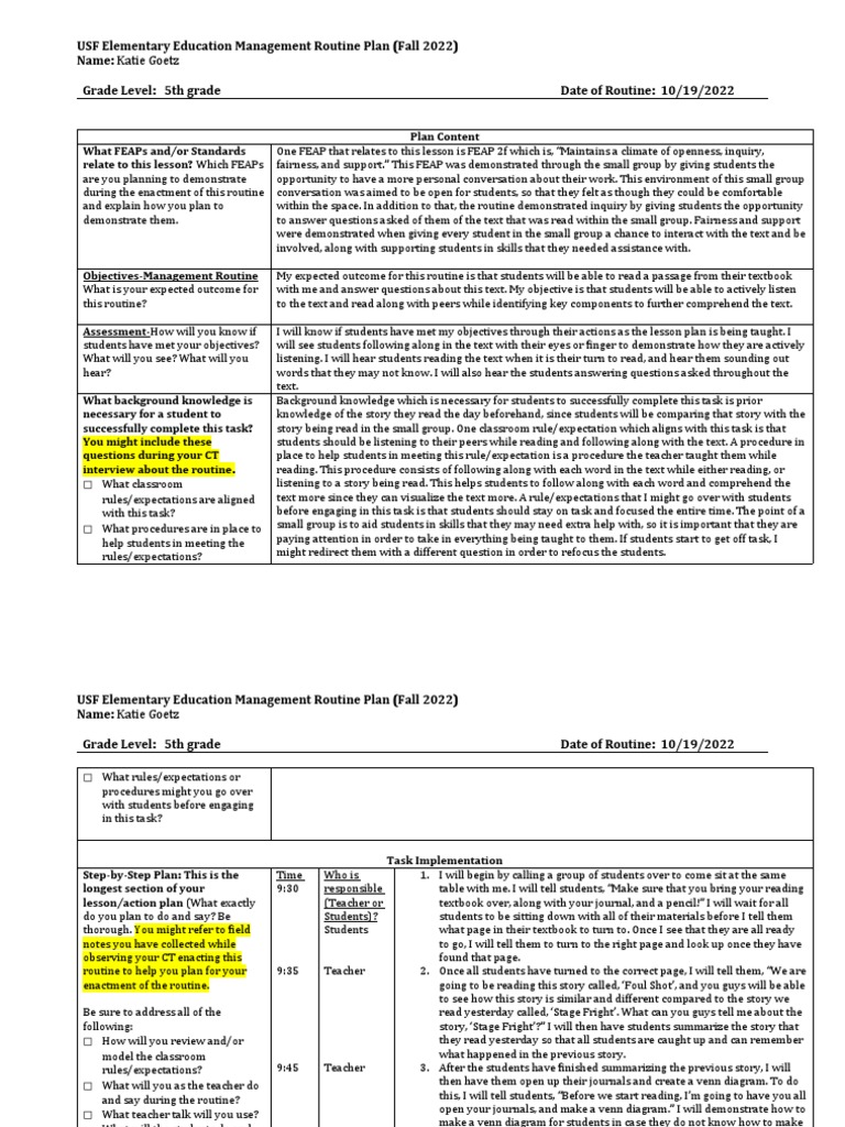 katie goetz small group lesson plan | PDF | Lesson Plan | Teachers